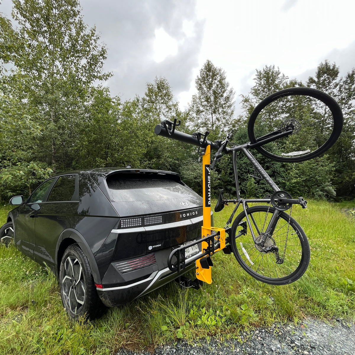 T4 vertical bike rack for 2 inch hitch | Panache Rack